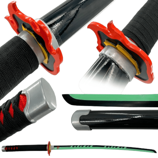 Tanjiro Kamado Demon Slayer Flame Guard Nichirin Katana Sword – The Lair